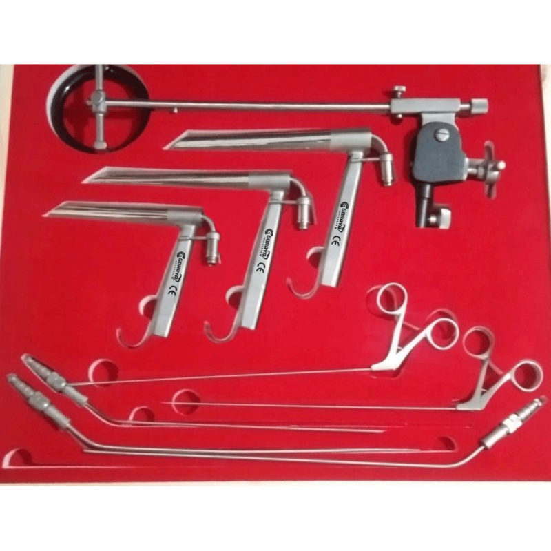 Pedestal Laryngoscope Set of Micro Laryngeal Surgery ENT Instruments ...